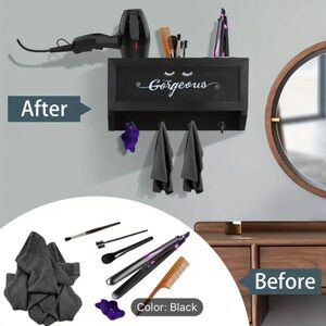 Storage & Organization | Gorgeous Black Wood Rustic Wall Mounted ...